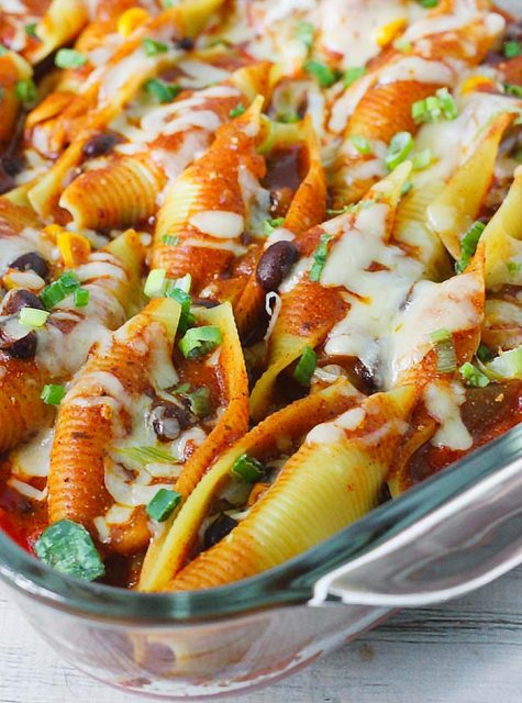 Enchilada Stuffed Shells - Vegetarian & Delish – SoupAddict
