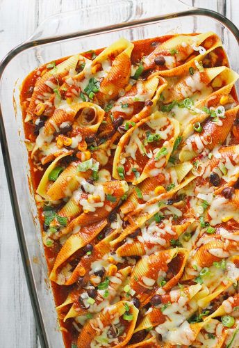 Enchilada Stuffed Shells - Vegetarian & Delish – SoupAddict