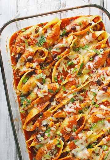 Enchilada Stuffed Shells - Vegetarian & Delish – SoupAddict