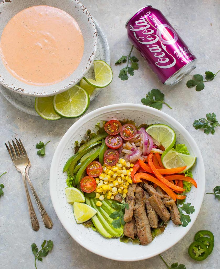 Beef Fajita Salad with Creamy Salsa Dressing – SoupAddict