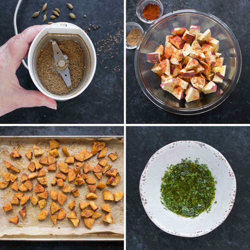 Spiced Sweet Potatoes with Cilantro Sauce – SoupAddict